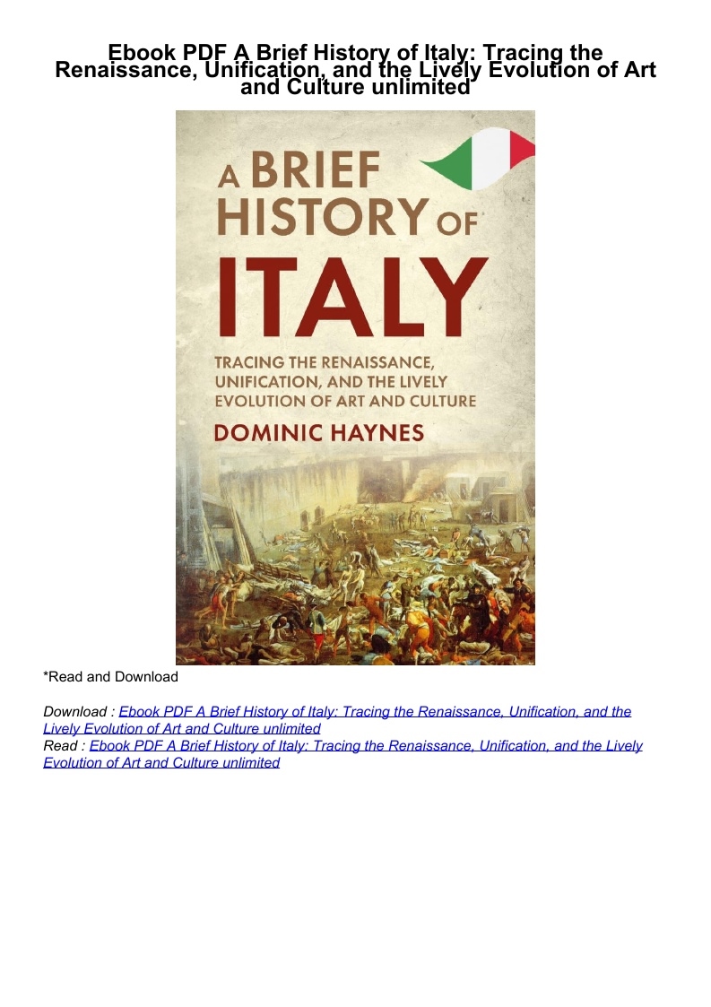 Ebook PDF A Brief History of Italy: Tracing the Renaissance ... Ebook PDF A Brief History of Italy: Tracing the Renaissance ...